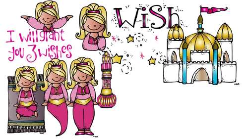 3 Wishes clip art Genie clip art magic lamp clip art COMBO PACK | TPT