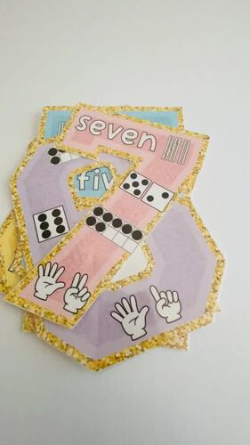 Pastel Varsity Patch Number Representation Posters 1-10 | TPT