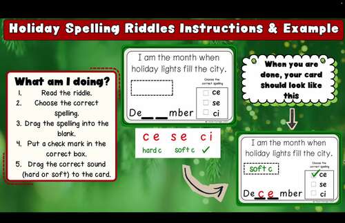 Hard and Soft C and G Christmas Google Slides by Taylor Farrage | TPT