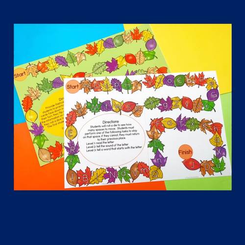 Fall Leaves Alphabet Letter Games Worksheets Activities | Leafy Letter ...