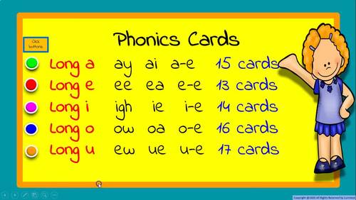 Long Vowel Phonics Cards by Lunniece | TPT
