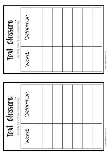 Blank Glossary Template | Vocabulary Development Activity | Editable ... Blank Glossary Template | Vocabulary Development Activity | Editable ...