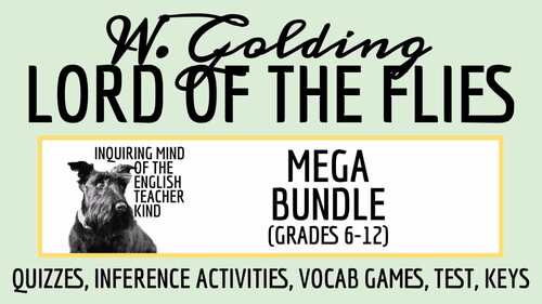 Lord of the Flies Quizzes, Analysis Worksheets, Vocabulary Activities ...