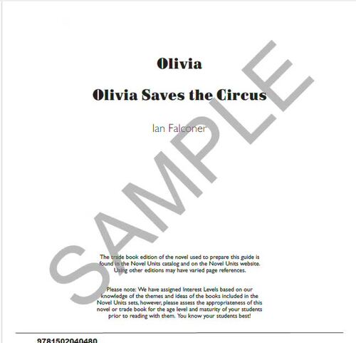 Olivia and Olivia Saves the Circus Novel Units® Teacher Guide Novel Study