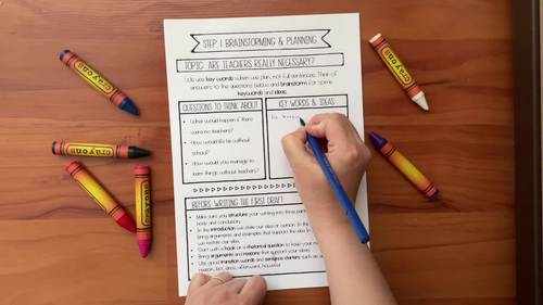 Teacher Appreciation Writing Activity & Graphic Organizers | Print and ...