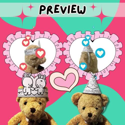 Valentine's Day Hat & Headband Craft Bundle – Fun DIY Coloring Activity ...