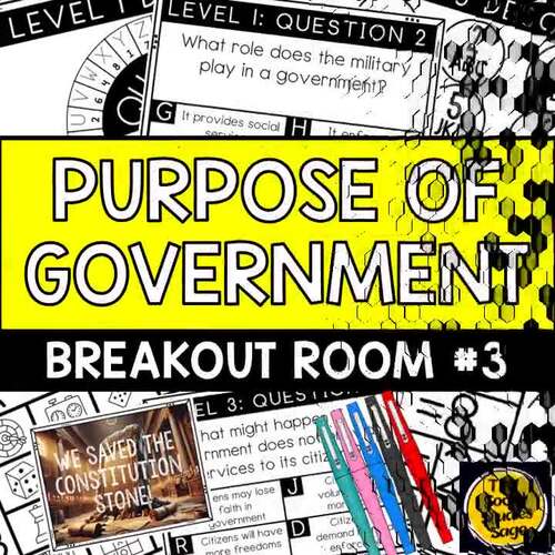 Purpose of Government Reading Comprehension Breakout Room Activity