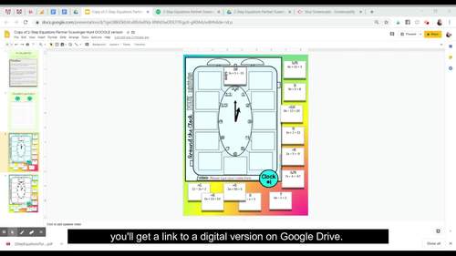 Rounding Whole Numbers Partner Scavenger Hunt Activity - print and digital