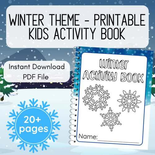 Winter Printable Activity Book || Mazes, Code Breakers, Word Searches ...