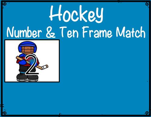Hockey Themed 0-25 Number, Ten Frame & Number Word Match | TPT