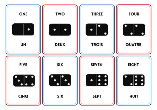 Counting 1-10 in French Flashcards by TeacherUP | TPT