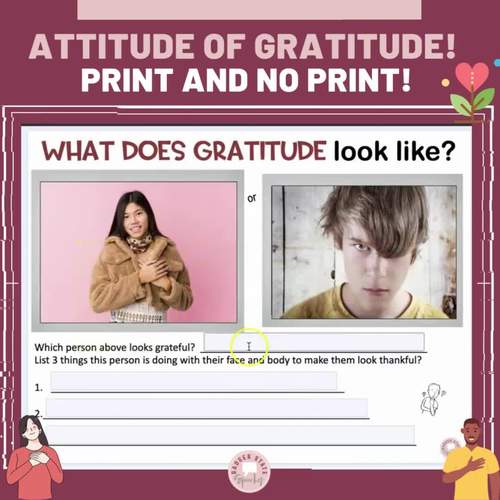 Attitude of Gratitude Activities Middle School Thanksgiving | TPT