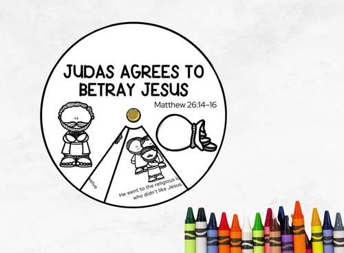 Judas Agrees to Betray Jesus, Ash Wednesday Easter Bible Craft for ...