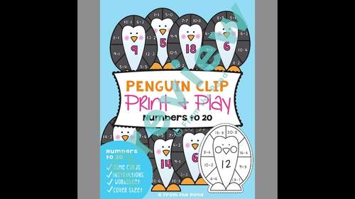 Addition and Subtraction Facts To 20 Math Center by From the Pond