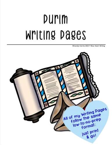 Purim Activities by Blue Heart Writing | TPT