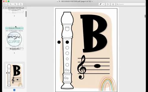 Rainbow Music Recorder & Ukulele Posters | Music Room Decor by ...