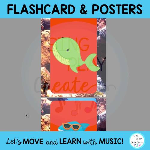 Rhythm Flash Cards, Posters, Activities & Games: {ICONS} Ocean | TPT