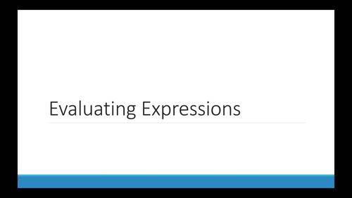 Video Lesson: Evaluating Algebraic Expressions by Mansker Math Moments