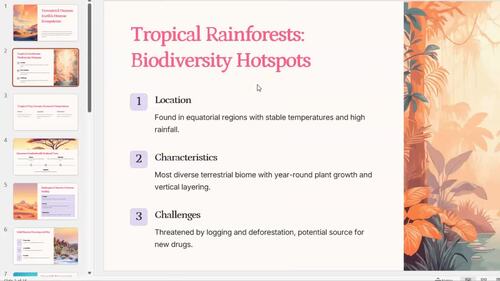 Pre-AP Biology Ecology Unit, Terrestrial Biomes, PowerPoint Slides and ...