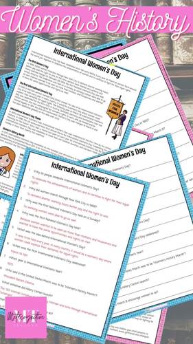 History of International Women's Day Reading Comprehension Worksheets