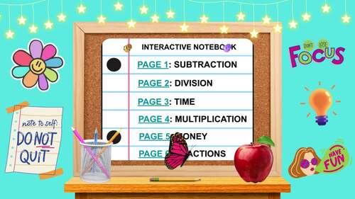 Interactive Notebook #8 Fractions Division Money Multiplication ...