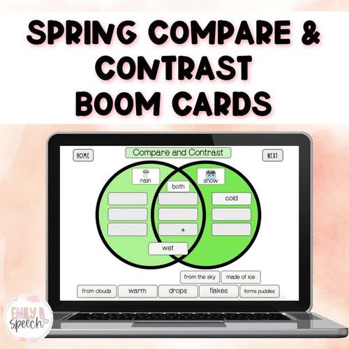 Spring Compare and Contrast Boom Cards | Draggable and Fill in the ...