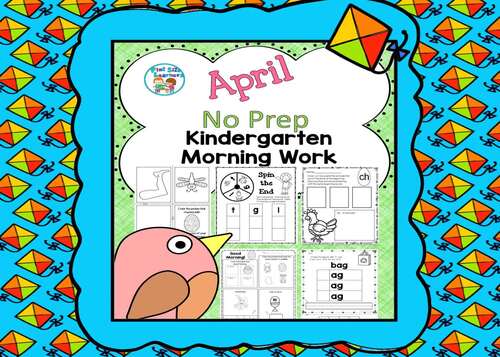Kindergarten Morning Work | Language Arts & Math | April Morning Work