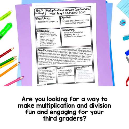 3rd Grade Multiplication and Division Properties Word Problems Fact ...