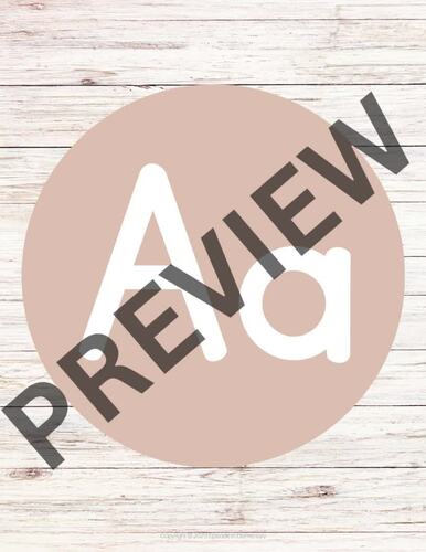 Alphabet Posters Print and Cursive: Boho Neutrals by Episode in Elementary