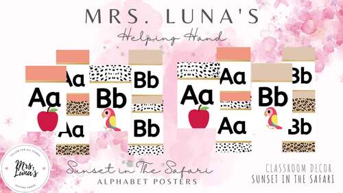 SUNSET IN THE SAFARI Alphabet Posters | Versatile Pack Classroom Decor