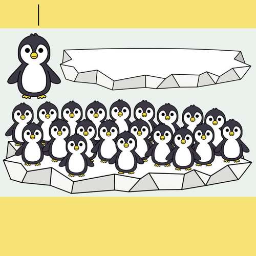 Penguins on Icebergs (Counting Penguins) - Clipart by Lesson Launch