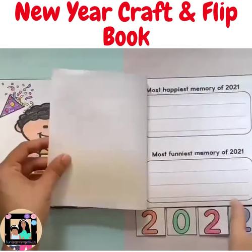 New Year 2022 Activities & Flip Book | New Year Bulletin Board Craft ...
