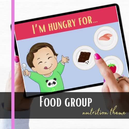 Food groups nutrition theme interactive lesson, fun hands on learning