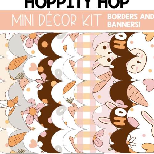 Hoppity Hop Mini Decor Kit / Easter Bulletin Board Decor by Sadie Piper ...
