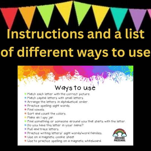 Magnetic Letters Alphabet Activity Mats - Preschool, Kindergarten