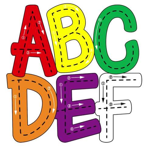 Tracing letters and numbers Alphabet, bulletin board font Bundle by ...