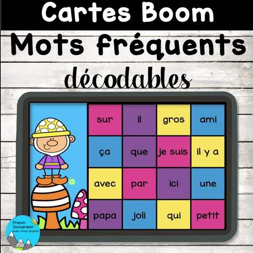 Mots fréquents décodables jeu de lecture sur Boom avec audio French ...