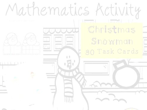 Christmas Snowman Subtract 3 Digits to 20 Task Cards Grades 1st-3rd Low ...