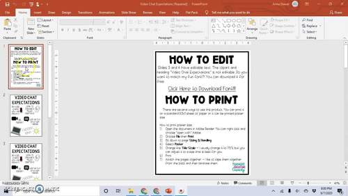 Editable Video Chat Expectations Poster by Teachers Creating Curiosity
