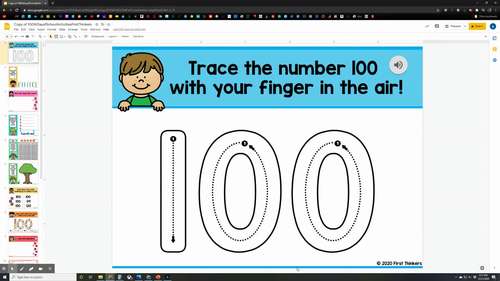 100th Day of School Digital Resources for Google Slide Seesaw PowerPoint