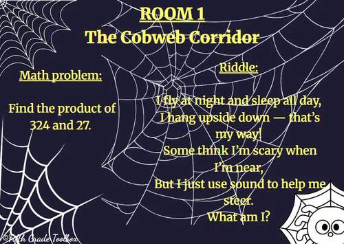 Halloween Escape Room - 5th Grade Math - Multiplication and Division