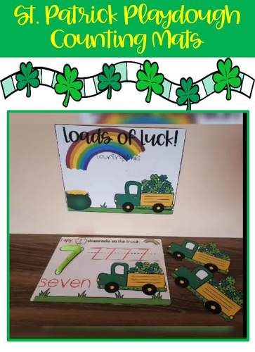 St. Patrick's Day Playdough Counting Mats by The DecoCrafty Teacher