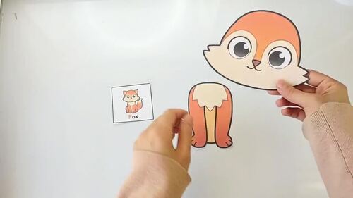 Fox Craft Letter F Forest Animals Fall Coloring Tracing Cut and Paste ...