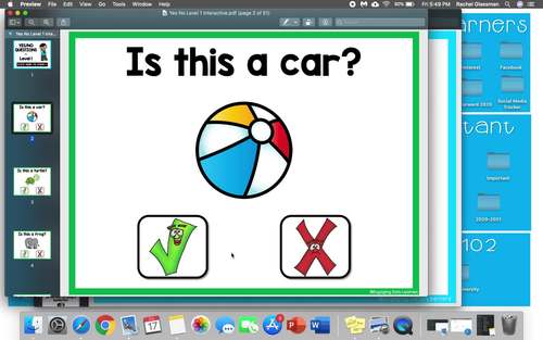 Yes No Questions Interactive PDF Digital Activity Speech Therapy PreK