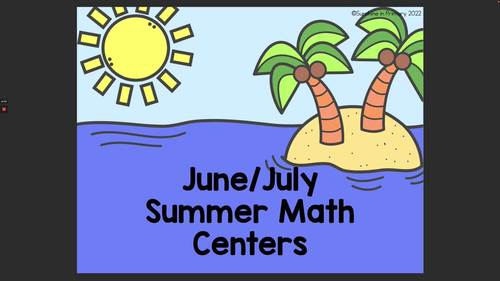 June and July Math Games for Centers | TPT