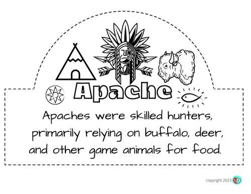 Native American Tribe Hats | COLOR CUT & PASTE HAT ACTIVITY | Tribe ...