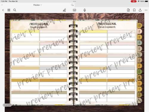 Digital Teacher Planner, For IPAD, Floral, Botanical, Minimalist, BOHO ...