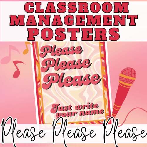 Sabrina Carpenter Please Write Your Name Classroom Management Poster TikTok