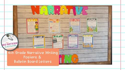 4th Grade Narrative Writing Posters by The Self-Sufficient Classroom