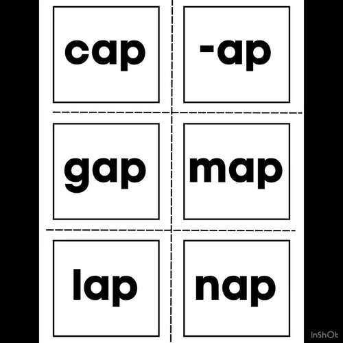 CVC Word Family 'ap’ No Prep Phonics Printable Worksheets Activities